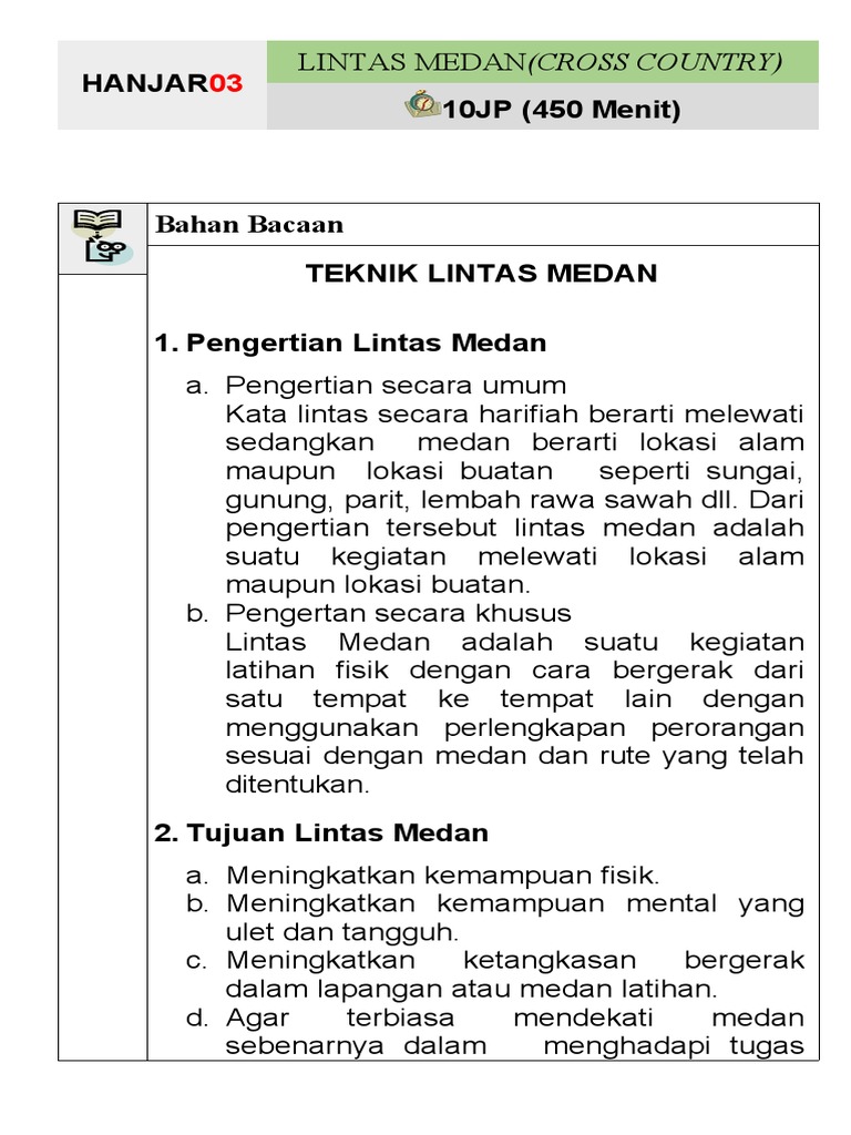 Lintas Medan Cross Country | PDF