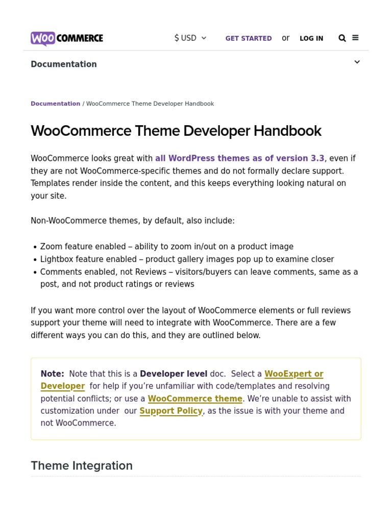 WooCommerce Theme Developer Handbook - WooCommerce | PDF | Computer File | Computer Science