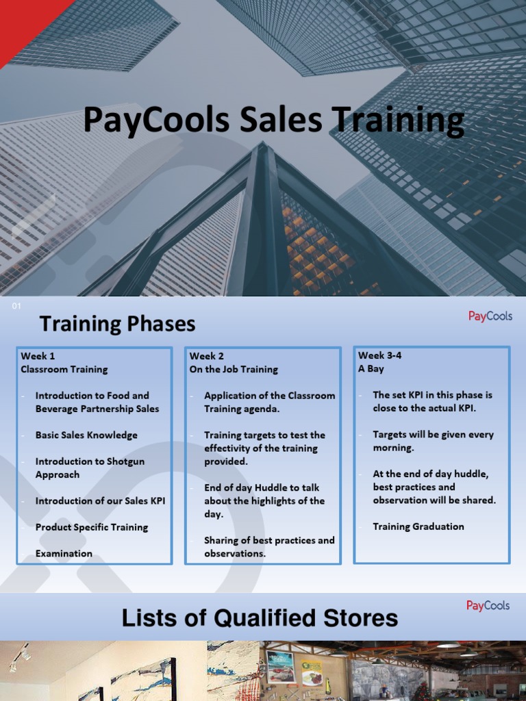 Paycools Sales Training | PDF | Menu
