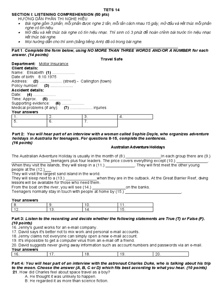 ĐỀ TEST HSG ANH 12 | PDF | Movie Theater