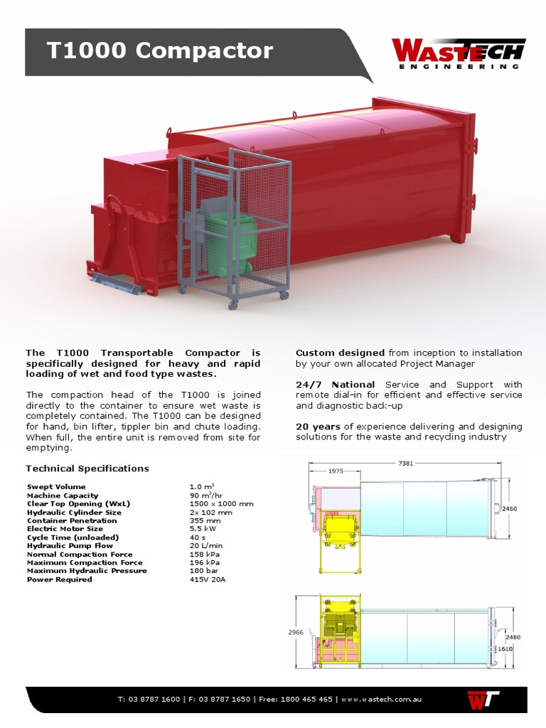 Wastech Compactor T1000 | PDF
