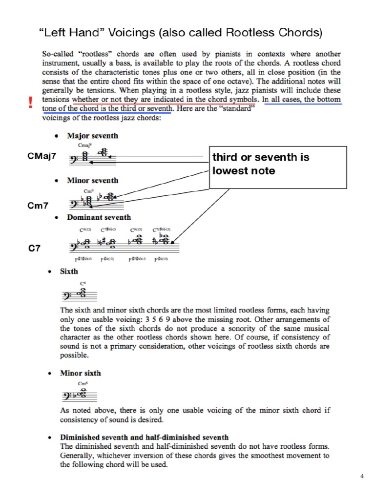 21 Left Hand Voicings - Tritone Subs Cont'd - Study Guide - Pages | PDF ...