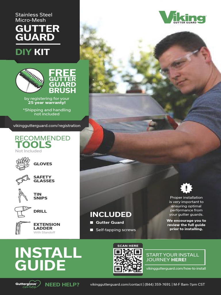 Viking Gutter Guard Install Guide | PDF | Roof | Screw