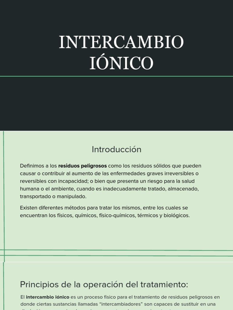 Intercambio Iónico | PDF | Intercambio iónico | Agua