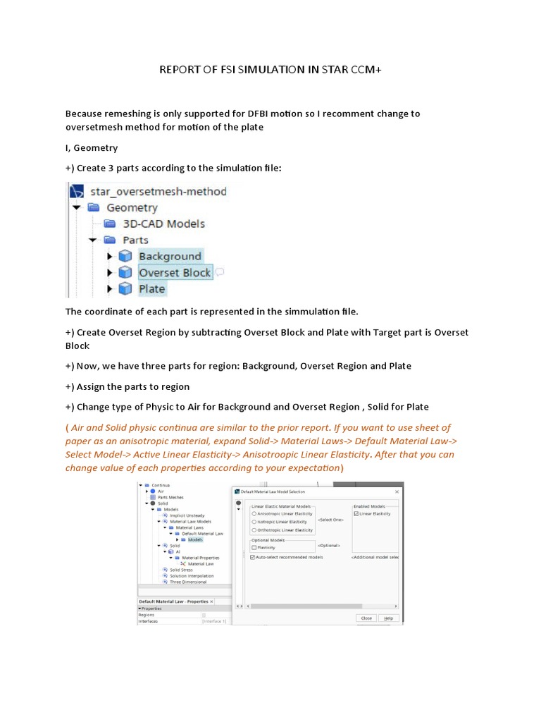 Report of Fsi Simulation in Star CCM | PDF | Anisotropy | Chemistry