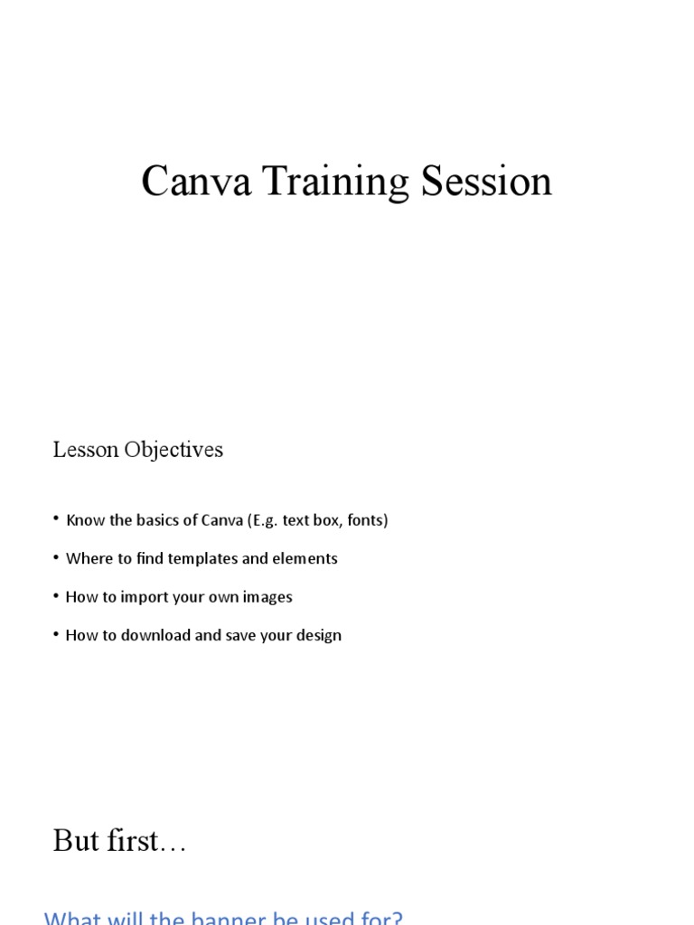 Canva Training Session | PDF