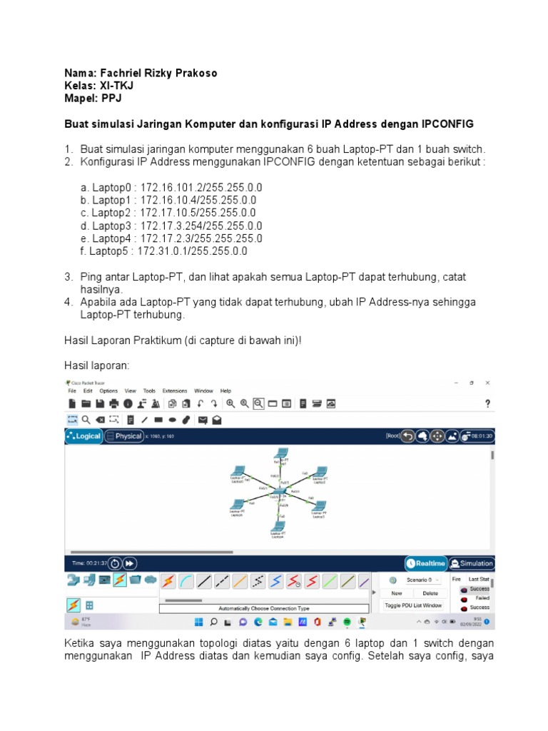 Contoh Praktikum Konfigurasi Jaringan Pada Cisco Packet Tracer Pdf
