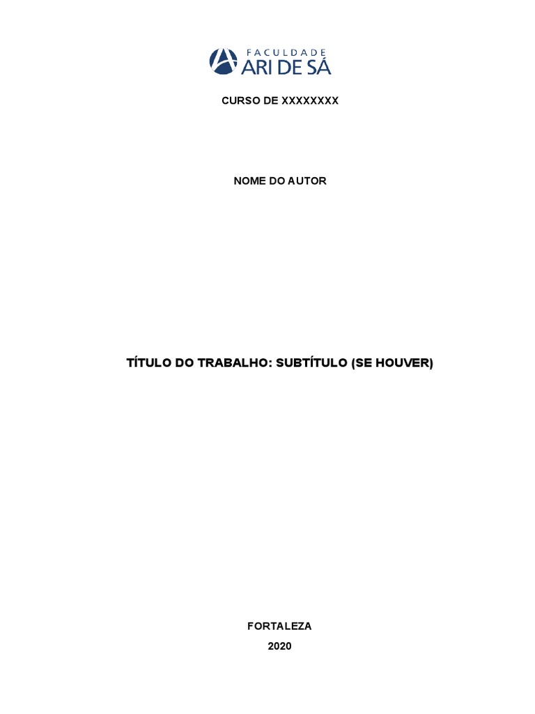 Modelo Tcc Monografia Pdf Inclusão Educação