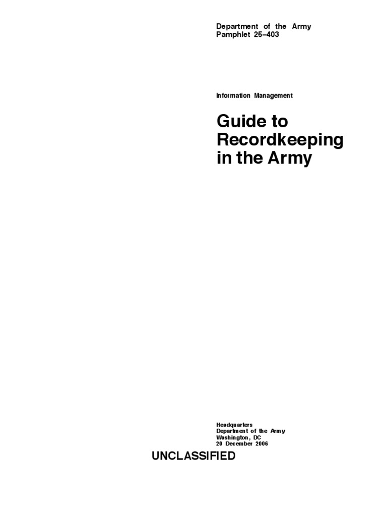 Army Pamphlet DA PAM 25–403 | Records Management | National Archives ...