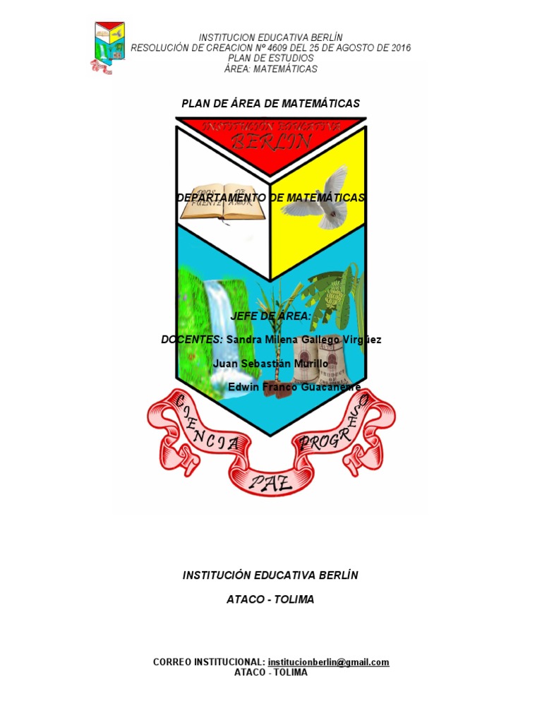 Plan de Estudios de Matematicas Primaria | PDF | Plan de estudios ...