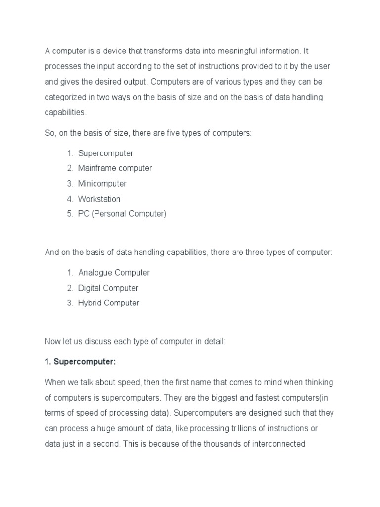 Supercomputer | Download Free PDF | Central Processing Unit | Personal Computers