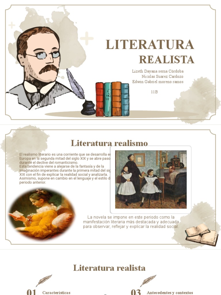 Plantilla Powerpoint de Literatura | PDF | Realismo literario | Novelas