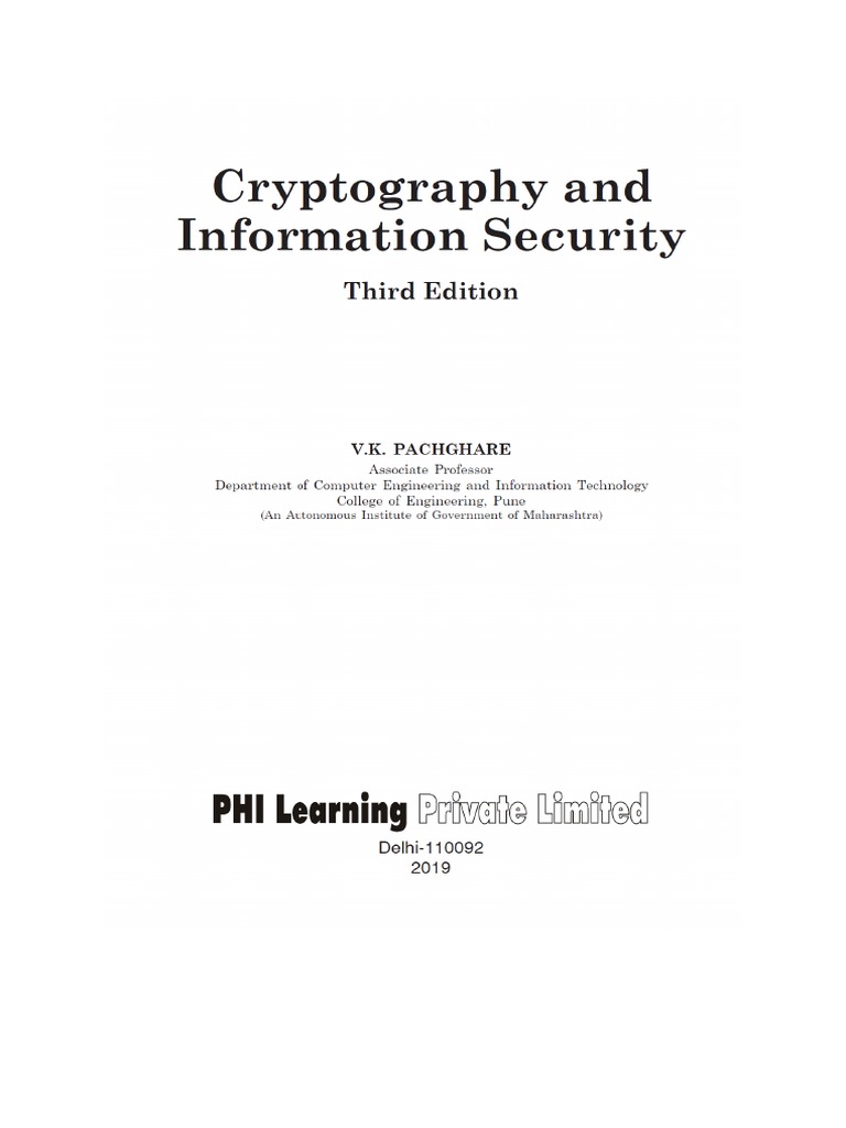 Cryptographyand Information Security Third Edition Pdf