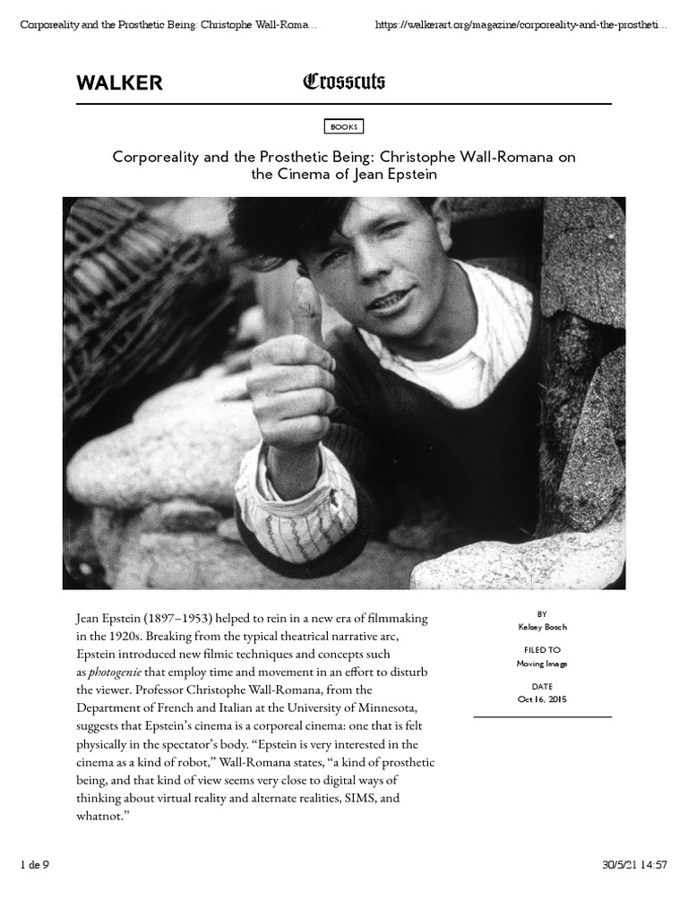 Wall-Romana-Corporeality and The Prosthetic Being On The Cinema of Jean ...