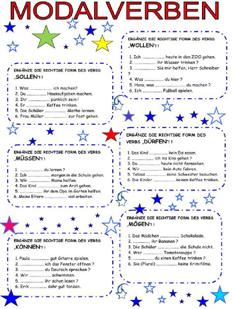 Verben Modalverben 1 | PDF