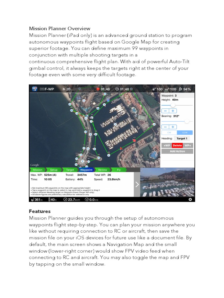 Mission Planner Overview | PDF | Computer File | Aircraft