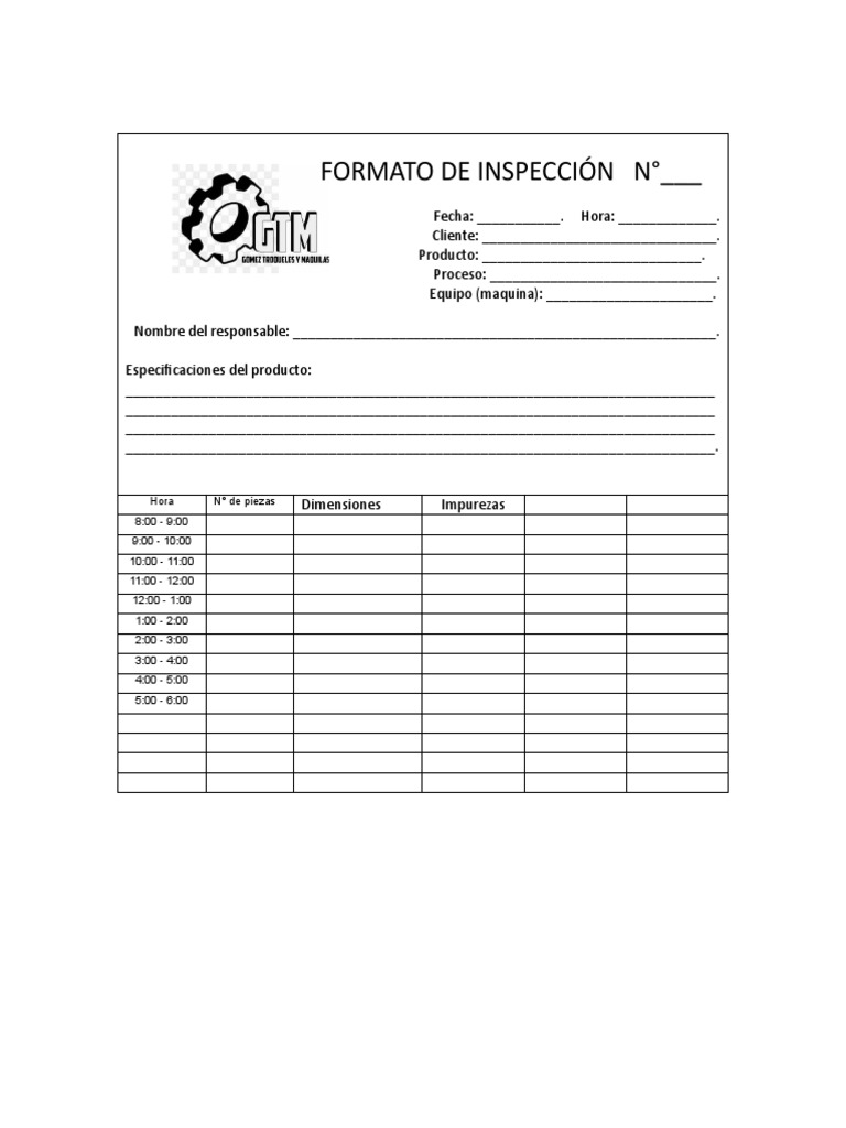 Formato de Inspección N | PDF