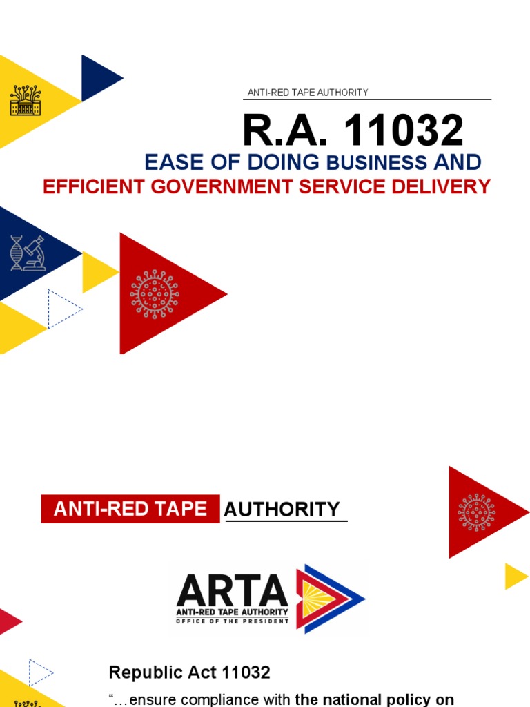 ARTA Briefer On RA No. 11032 | PDF | Fire Safety | License