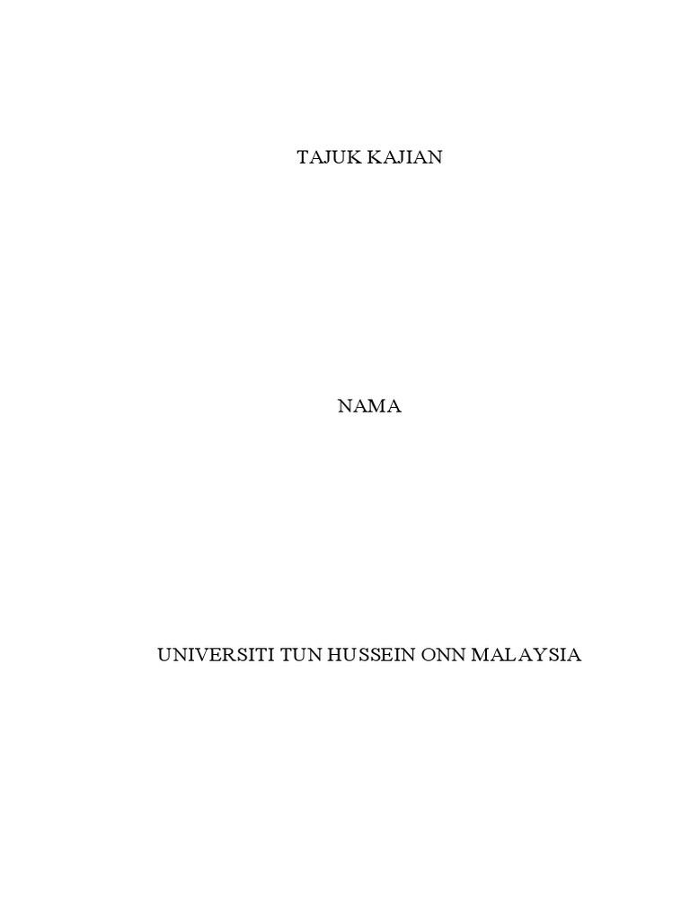 Thesis Template UTHM | PDF