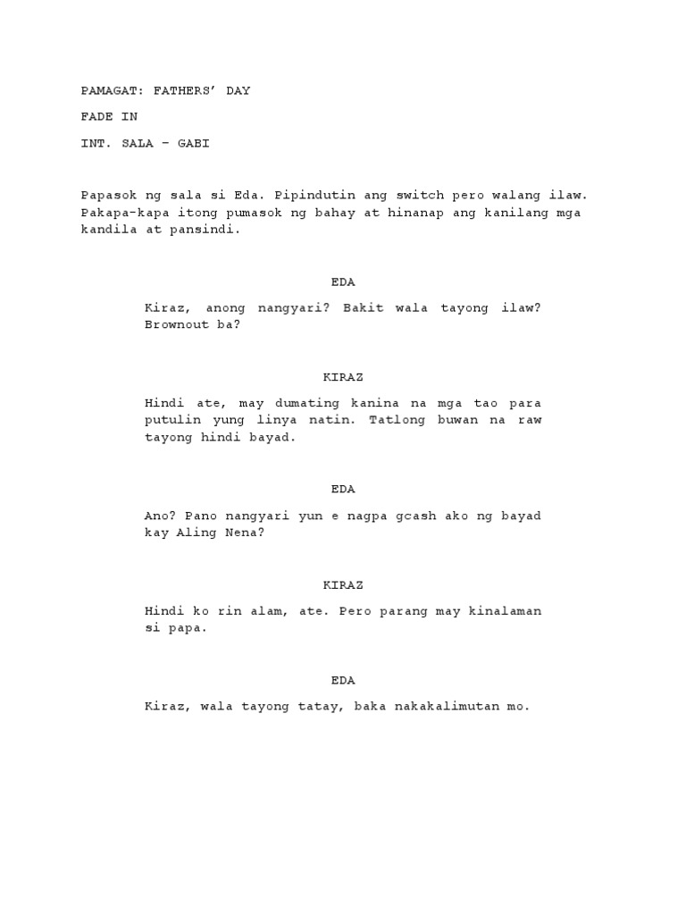 Fathers' Day (Tagalog) | PDF