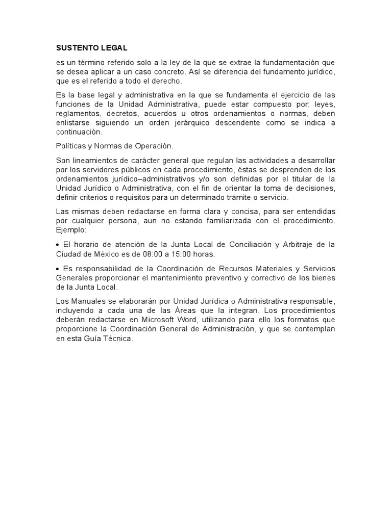 Definición de Sustento Legal | PDF | Derecho