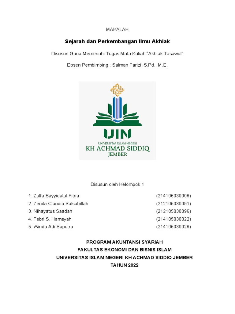 Bahan Untuk Uas Akhlak 2 | PDF | Karier & Perkembangan