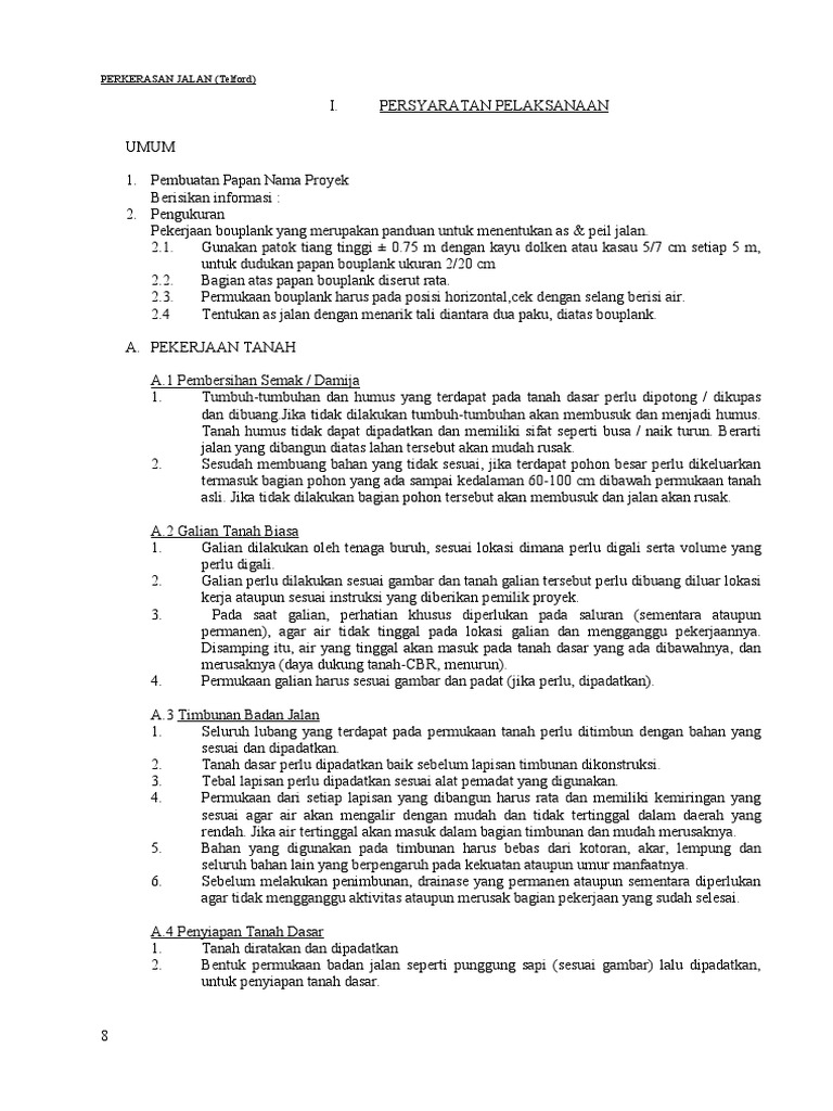 Panduan Perkerasan Jalan Telford | PDF