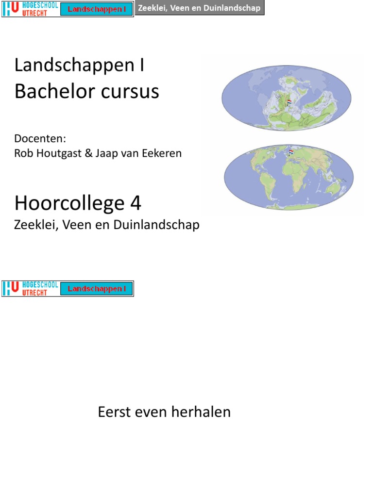 HC04 - Zeeklei, Veen en Duinlandschap Landschappen I - 2016-2017 | PDF