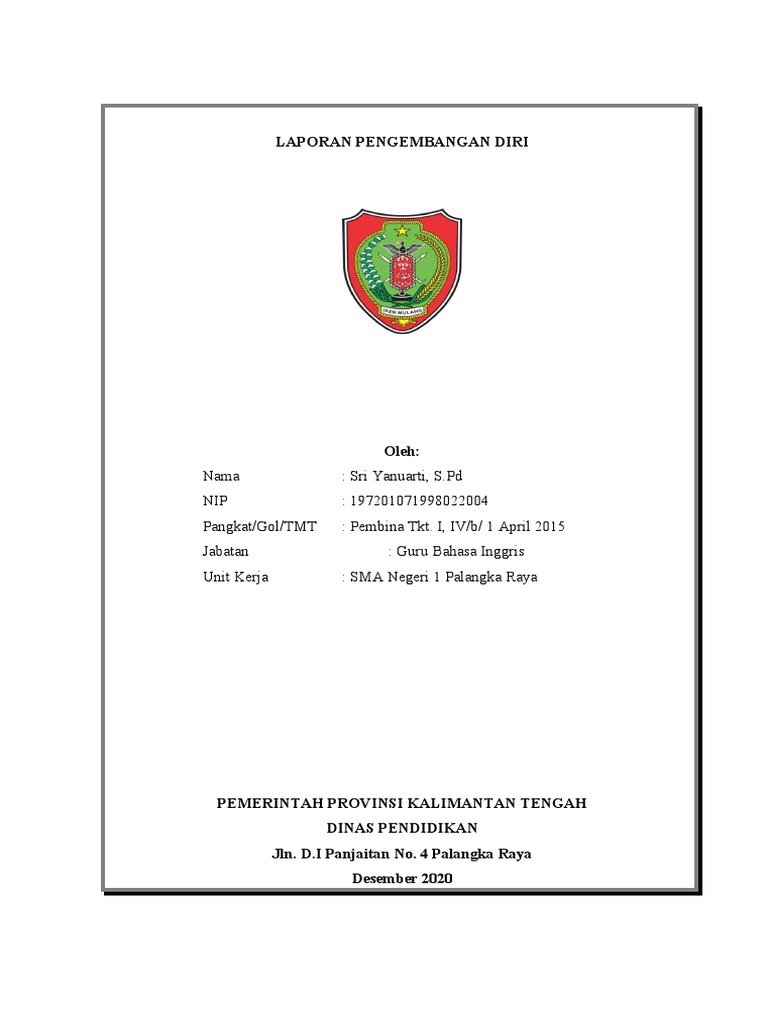 5 Laporan Pengembangan Diri | PDF