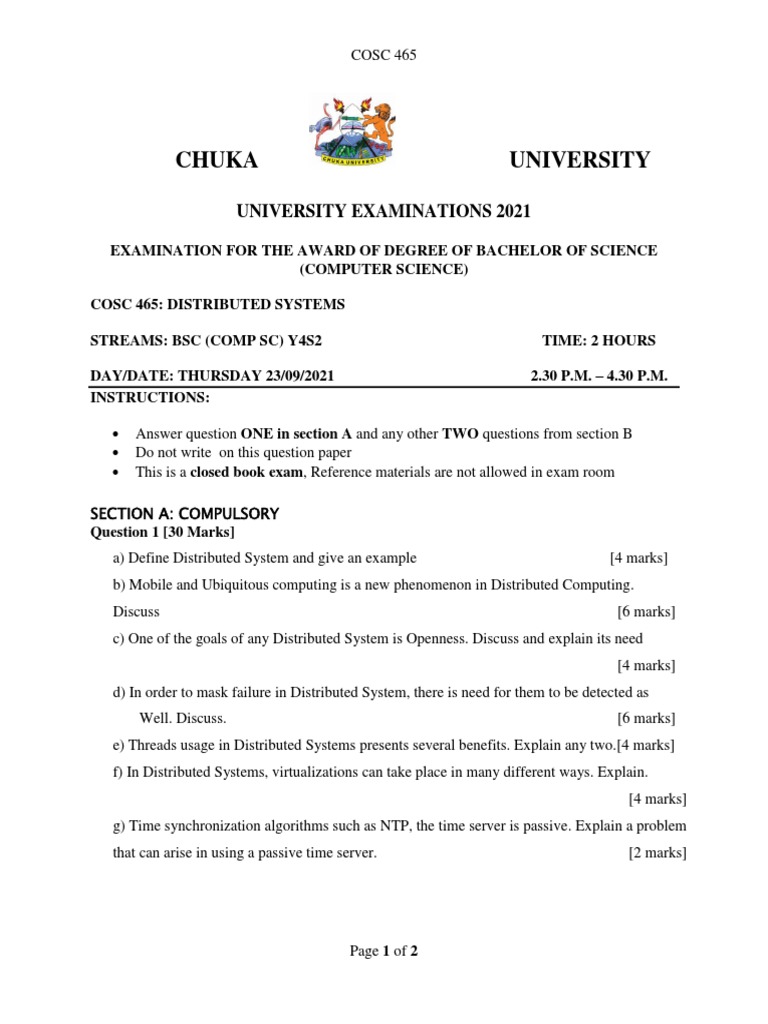 Cosc 465 | PDF | Distributed Computing | Computing