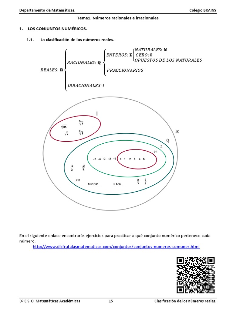 Clasificación de Números Reales | PDF | Número Real | Número racional