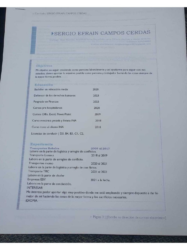 Curriculum Sergio Compressed Medium | PDF