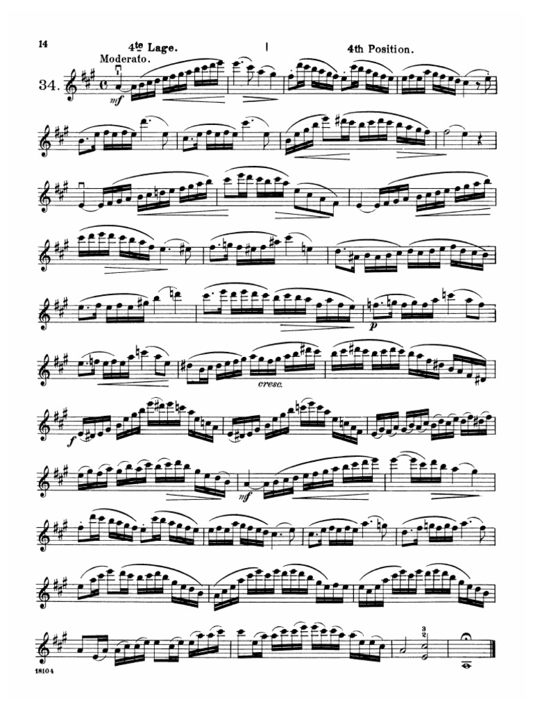 Hans Sitt - N.34 Posiciones Fijas | PDF