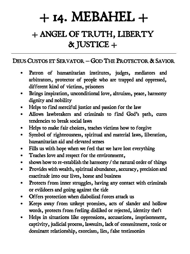 Mebahel | PDF | Angel | Ethical Principles