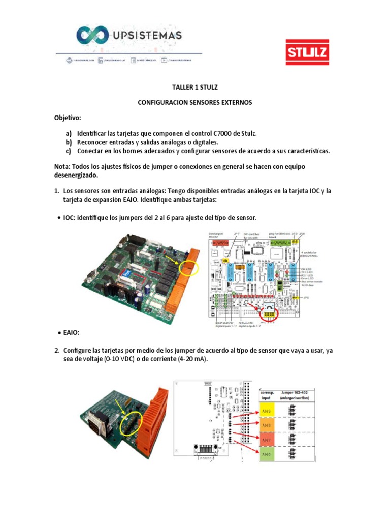 Taller 1 Stulz Config Sensores | PDF | Sensor | Informática
