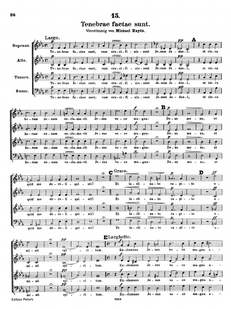Tenebrae Factae Sunt - Haydn, Michael | PDF