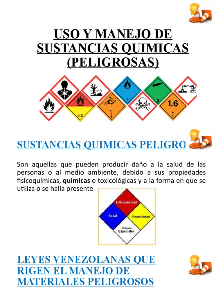 Uso y Manejo de Sustancias Quimicas (Peligrosas | PDF | Agua | Adhesivo