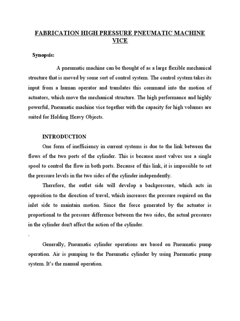 DCP206 Fabrication High Pressure Pneumatic Machine Vice | PDF