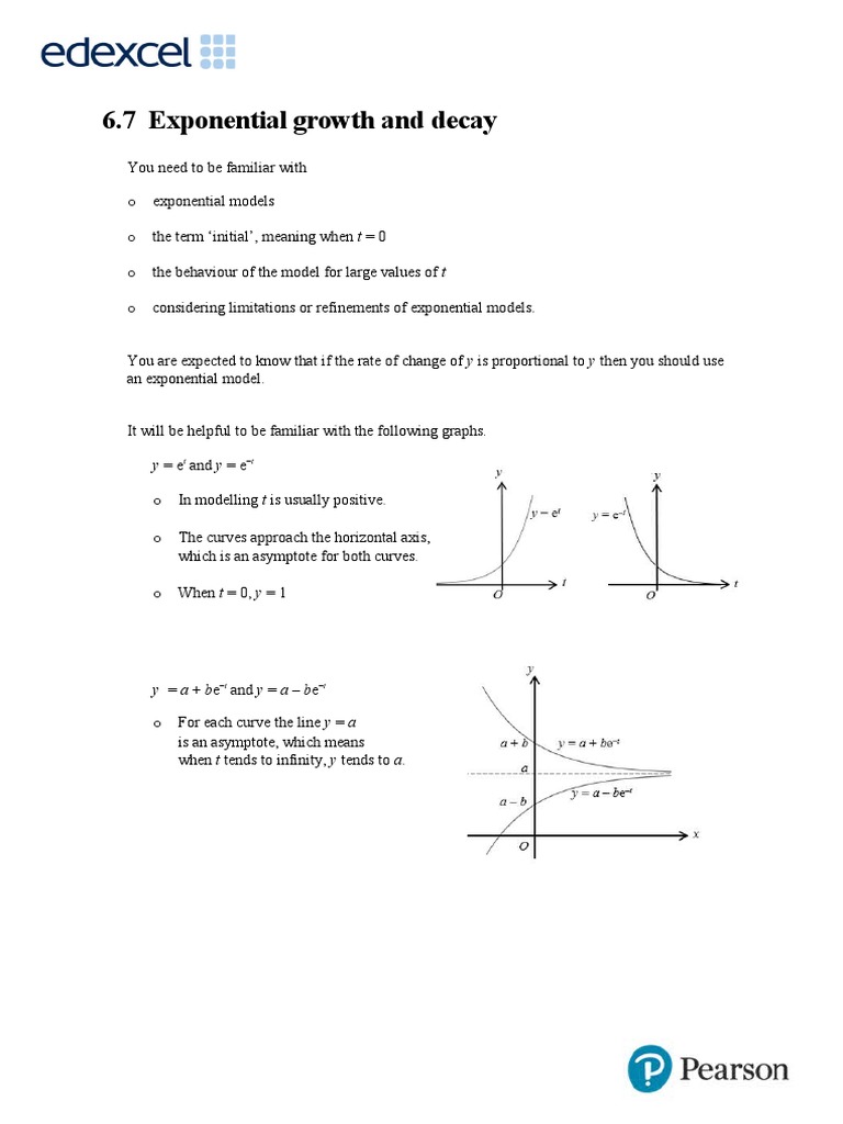 Exponential Growth and Decay Models | PDF | Interest | Asymptote