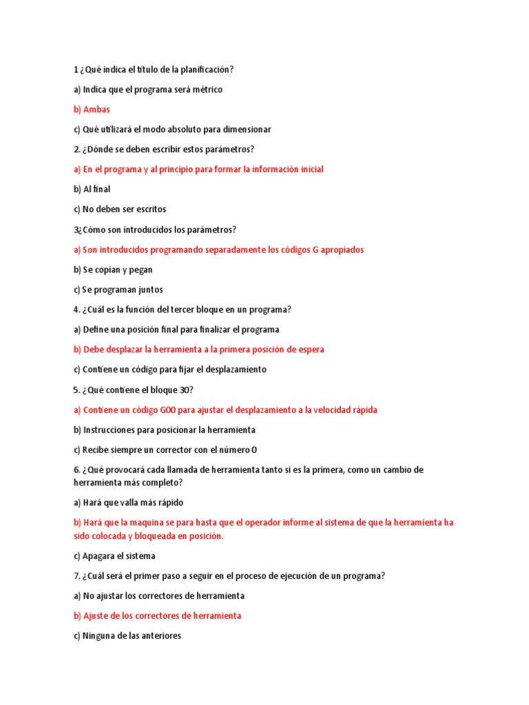 Preguntas 607 | PDF | Control numerico | Programa de computadora