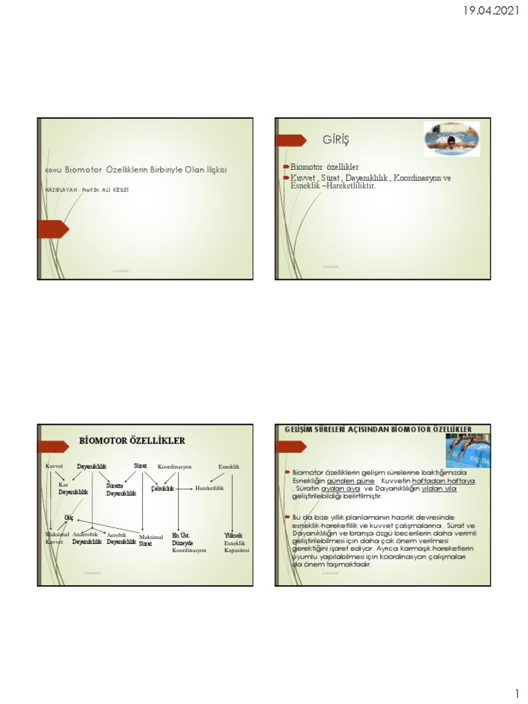 Bi̇omotor Özelli̇kler | PDF