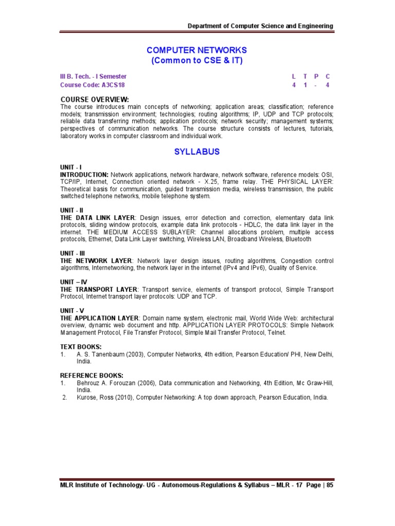 COMPUTERNETWORKS | Download Free PDF | Computer Network | Osi Model