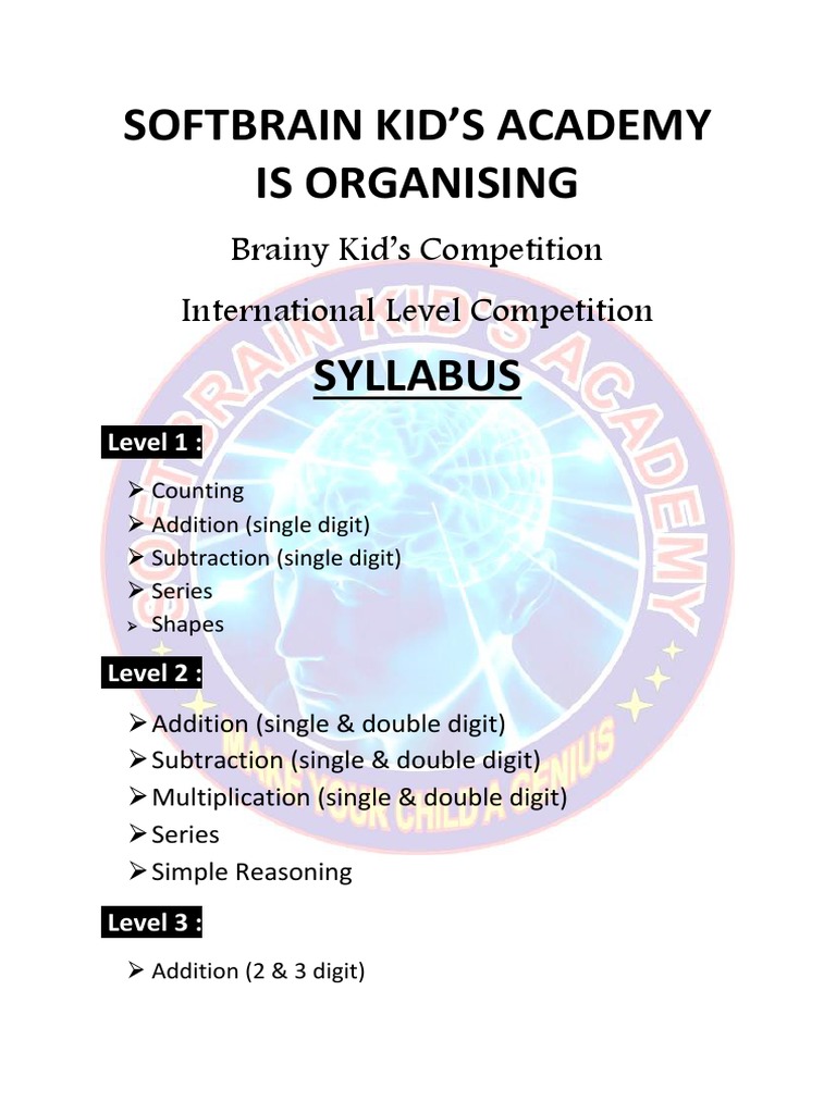 Softbrain Kid'S Academy Is Organising | PDF