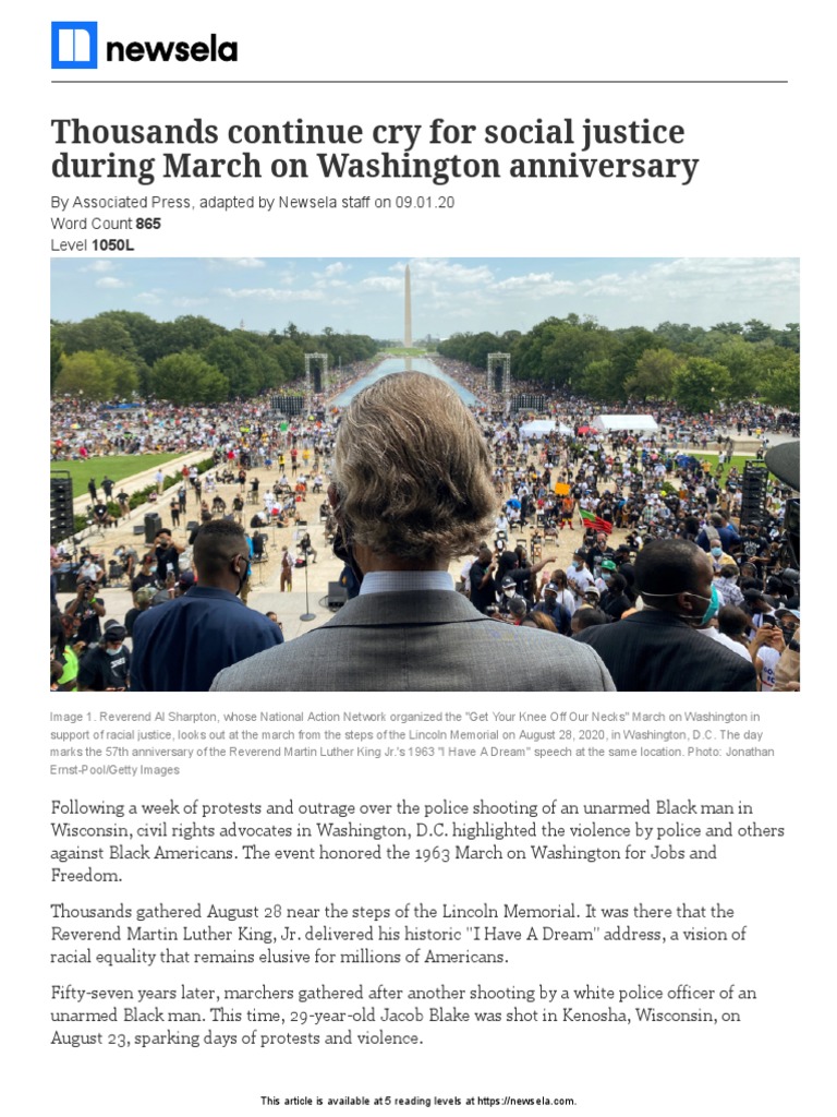 Thousands Continue Cry For Social Justice... | PDF | March On ...