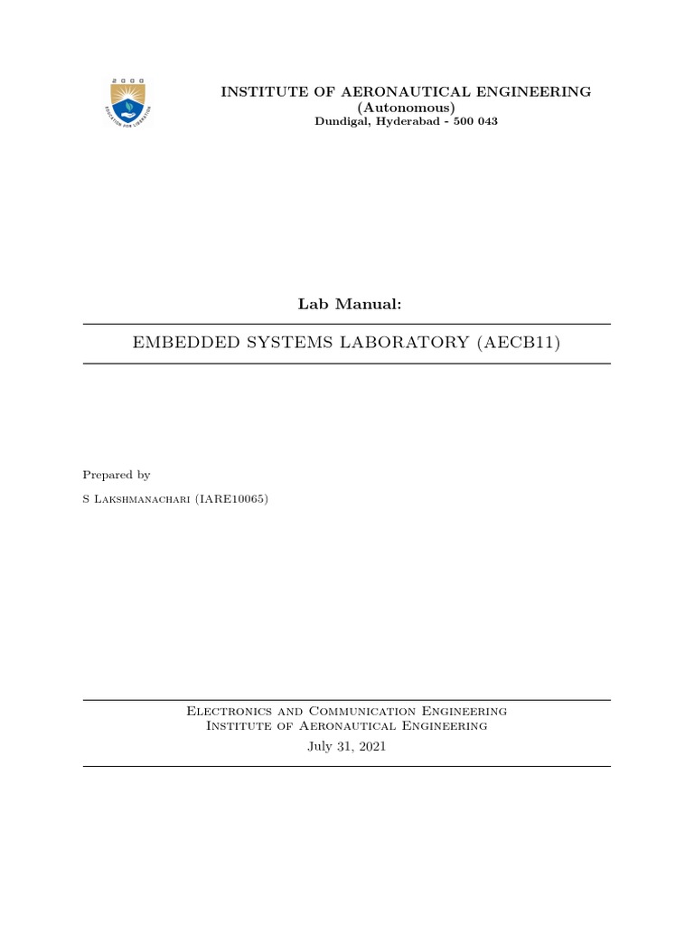 ECE Embedded Systems Manual | PDF
