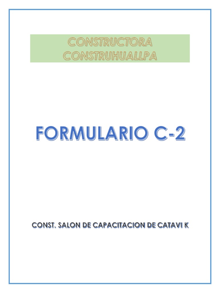 Formulario C-2 | PDF
