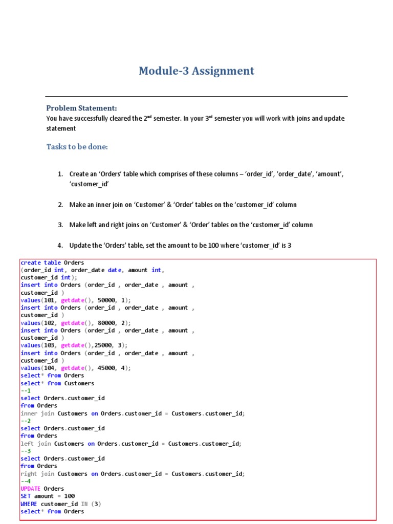 Sql Module 3 Pdf