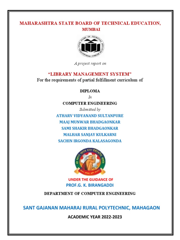 Maharashtra State Board of Technical Education,: For The Requirements ...