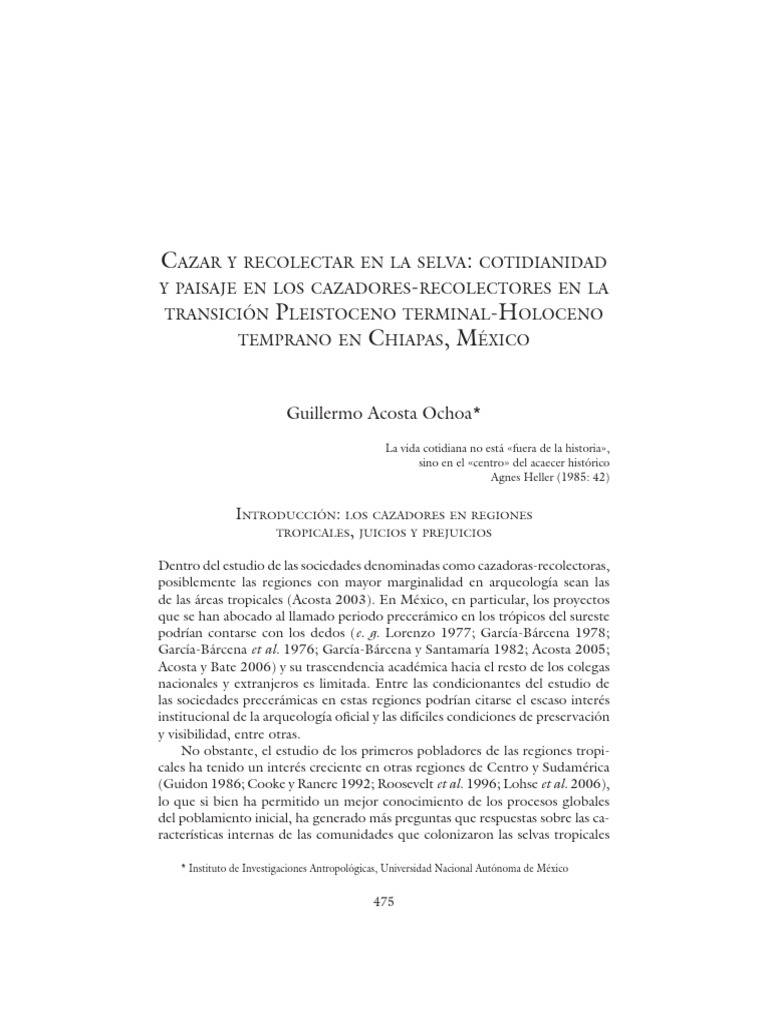 VII COLOQUIO PEDRO BOSCH GIMPERA Cazar y | PDF | Sociedad | Selva