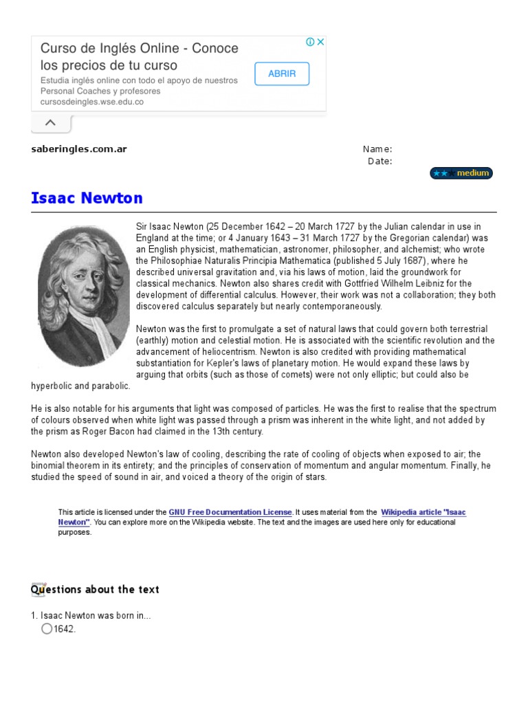 English Reading Comprehension - Comprensión de Lectura en Inglés2 | PDF ...